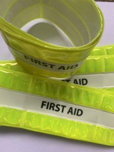Glow in the Dark Safety Armbands FIRST AID/YELLOW – Multi Supplies 4U