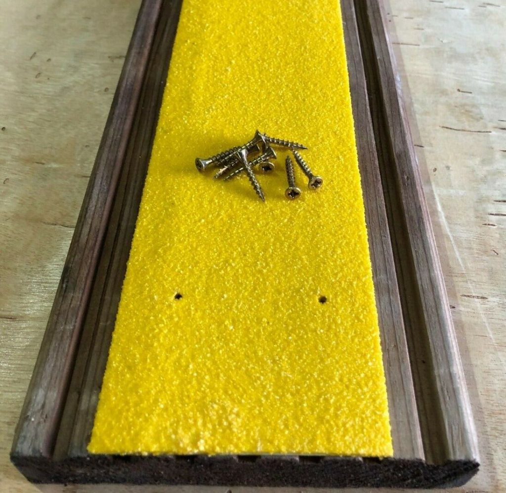 90mm Wide x 1m Long Anti Slip GRP Decking Strip Yellow – Multi Supplies 4U