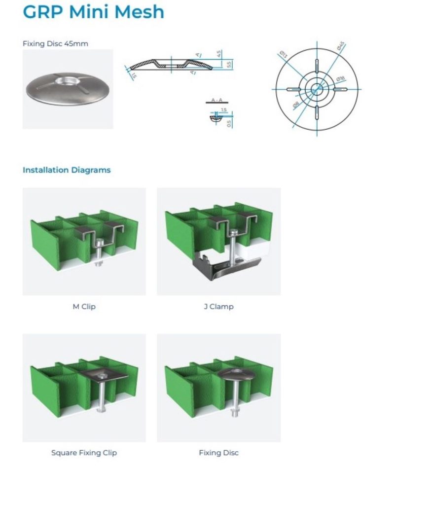 Stainless Steel M Clip for Mini Mesh Grating – Multi Supplies 4U